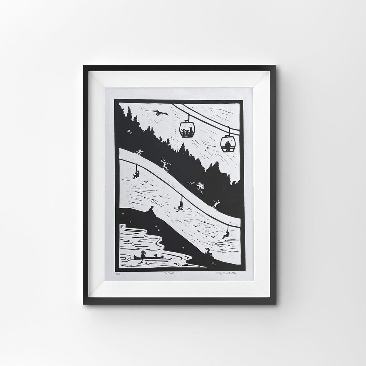 Lutsen Mountains Block Print – The North Country